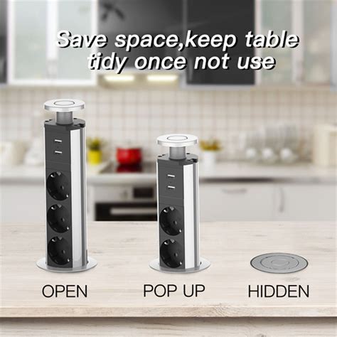 3 Power Socket 2 Usb Charging Port Retractable Kit Vicedeal