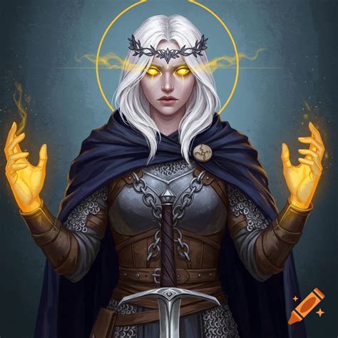 Dandd Miniature Of A Female Human Cleric Acolyte Created On Craiyon
