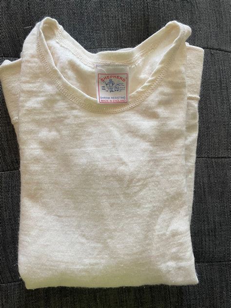 Vintage 40s Pure Wool Thermal Underwear Mens Shirt Ww2 Undershirt Made
