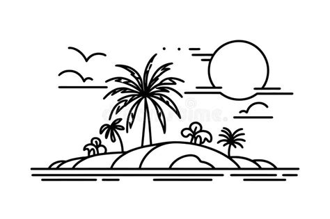Desert Continuous Line Stock Illustrations 580 Desert Continuous Line