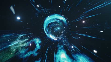 수많은 별과 성운으로 가득한 시간과 공간을 통해 웜 홀을 여행 하세요 웜 홀 공간 변형 공상 과학 소설 블랙홀 소용돌이 하이퍼스페이스 터널 3d 일러스트레이션 문에 대한