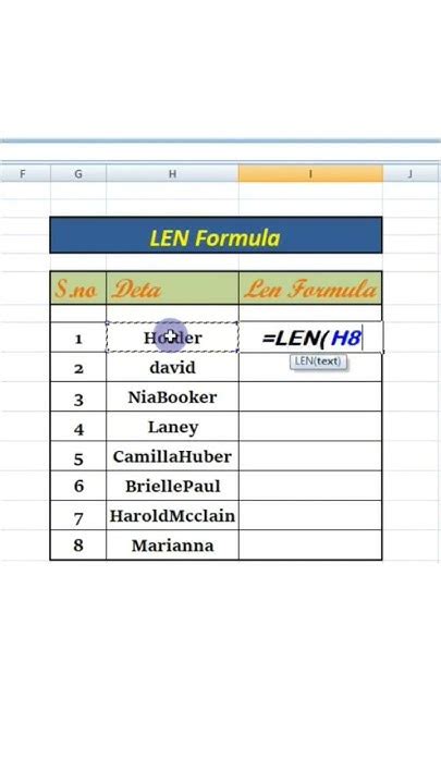 Len Formula Ms Excel 😎 Math Microsoftexcel Excelsolutions Youtube