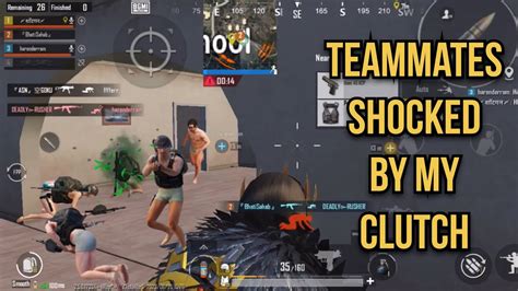 Teammates Shocked Bgmi Intense Clutch Moments Full Rush Gameplay