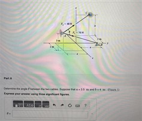 Solved Part Adetermine The Angle θ ﻿between The Two Cables
