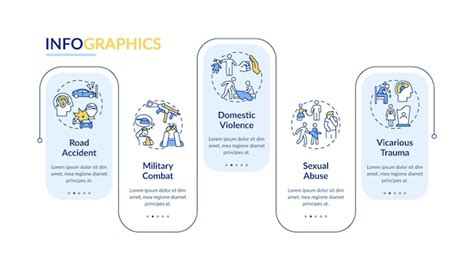 Premium Vector Ptsd Risk Factors Infographic Template