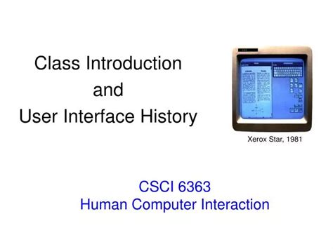 Ppt Csci 6363 Human Computer Interaction Powerpoint Presentation