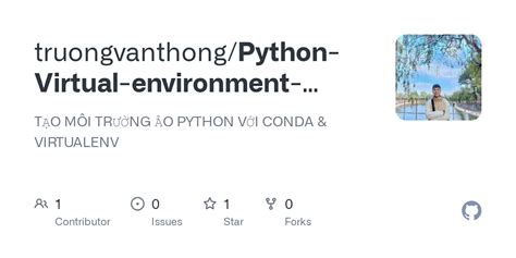GitHub truongvanthong Python Virtual environment settings TẠO MÔI