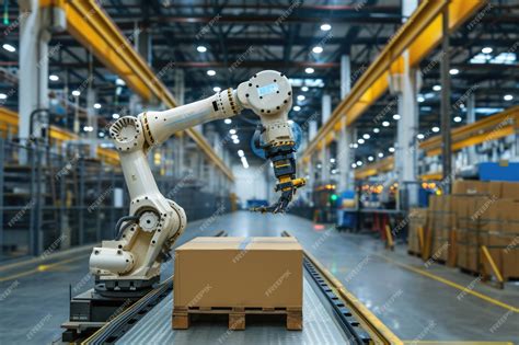 Premium Photo Smart Robot Arm Systems For Warehouse And Factory