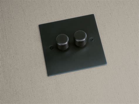 Horizon Square Dimmer Switch Led Trailing Edge 120w 4 Gang 2 Way Matt