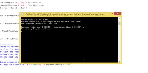 Simple Catering System In C Free Source Code Sourcecodester