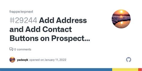 Add Address And Add Contact Buttons On Prospect Doctype Form · Issue 29244 · Frappeerpnext