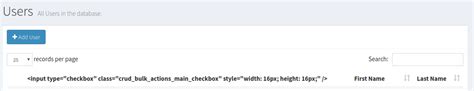 Checkbox Not Render In The Label Header For Bulk Action Issue Laravel Backpack CRUD