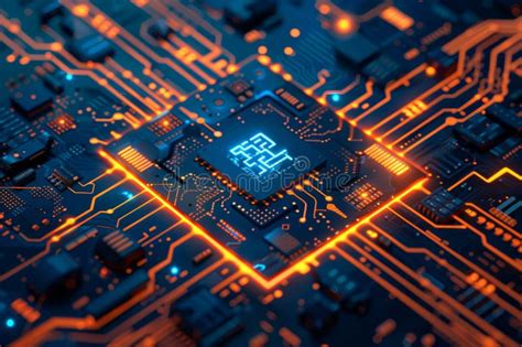 Hightech Microchip Circuit Board For Advanced Computing And
