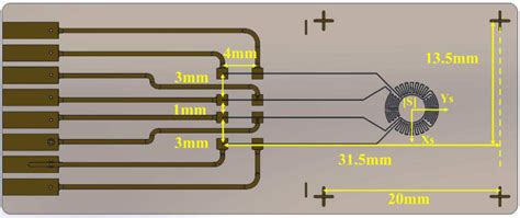 Dimensions Of Fiducial Contact Pads And The Single Sensor On The