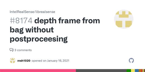 Depth Frame From Bag Without Postproceesing · Issue 8174