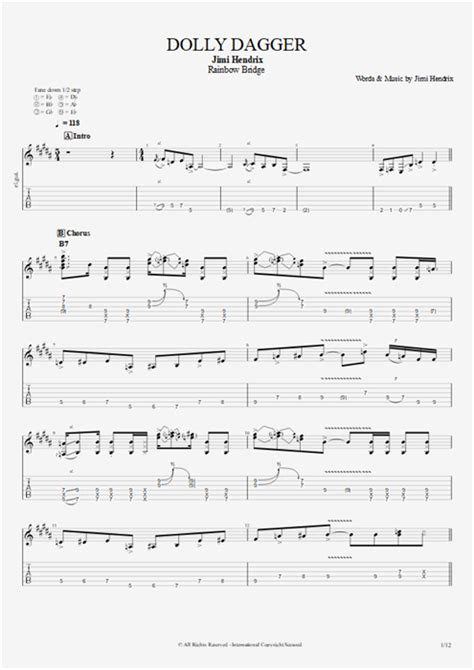 Dolly Dagger Tab By Jimi Hendrix Guitar Pro Guitars Bass And Backing
