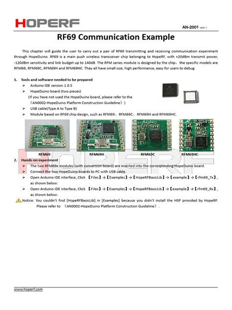 An2001 Rf69 Communication Example Pdf Parameter Computer Programming Radio