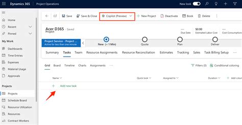 create project plan using copilot in project operations d365 demystified