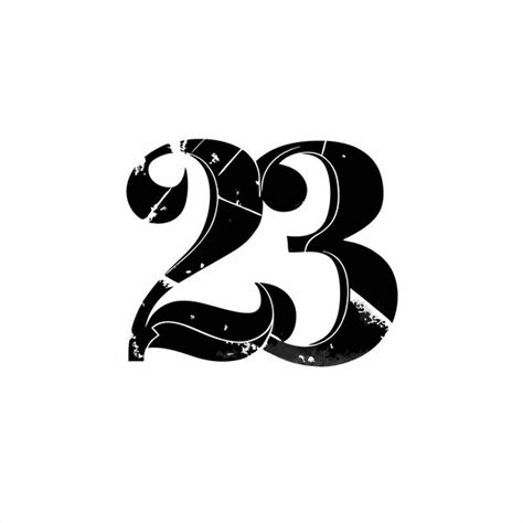 черно белый рисунок числа 2 на белом фоне Премиум Ai сгенерированный