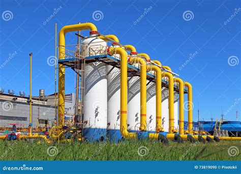 Gas Pipeline Design Against The Sky Stock Photo Image Of Natural Mining