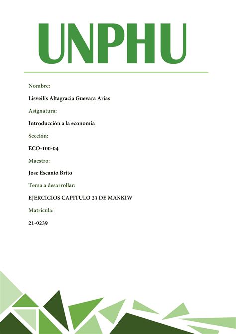 Ejercicios Cap 23 De Mankiw Ejercicios De Economía Docsity