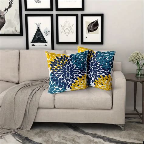 Burnt Orange Navy Blue Pillow Covers Fall Temu Portugal
