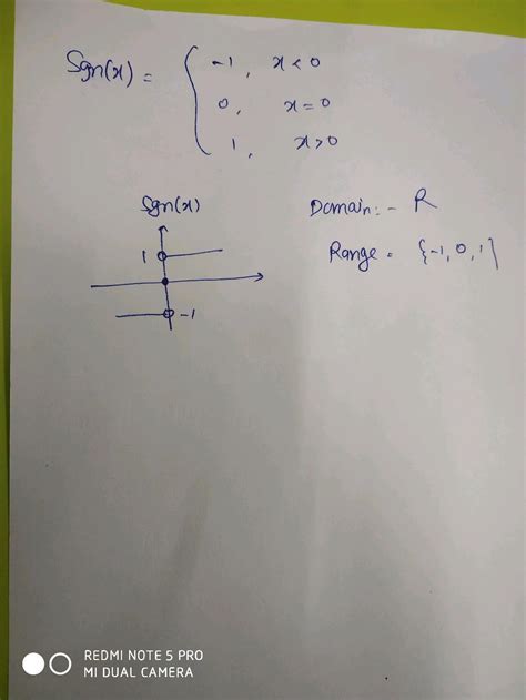 R Any Six Questions Ndefine Signum Function Draw The Graph Of It Also Write Its Domain And