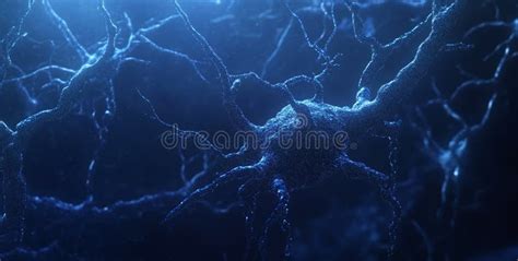 Microscopic View Neuron Cell Neural Network Brain Structure Synapse Connections Science Stock ...
