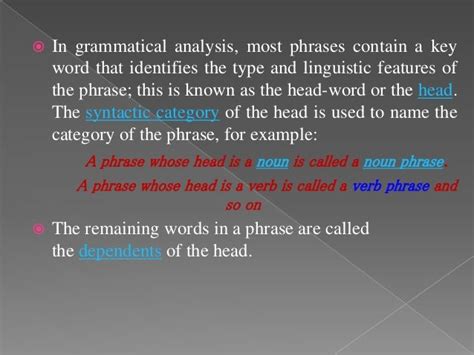 Syntax Head And Modifiers