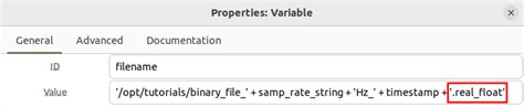File Storing Binary Files Change Filename Real Int Png GNU Radio