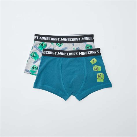 Minecraft Boxers Pack Of 2 Grey Kiabi Ksa