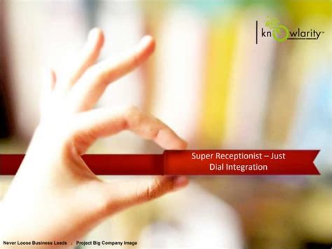 sr integration just dial ppt free download