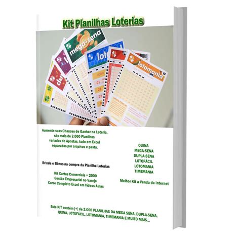 Kit Planilhas Loterias Planilhas Excel Com Direitos De Revenda