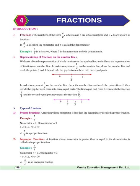 Fractions Guide For Vi Class Cbse Math Pdf Encodings Lexicology