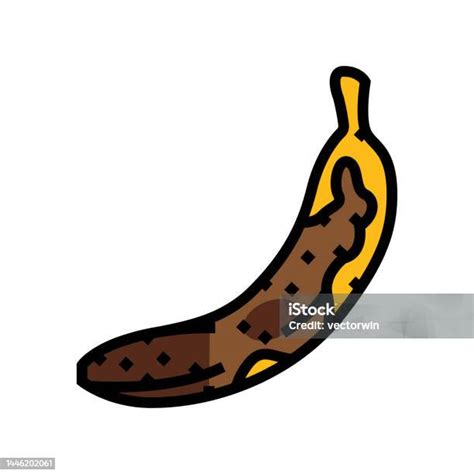 바나나 썩은 음식 컬러 아이콘 벡터 일러스트 레이 션 0명에 대한 스톡 벡터 아트 및 기타 이미지 0명 고기 과일
