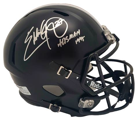 Eddie George Ohio State Buckeyes Autographed Black Replica Helmet