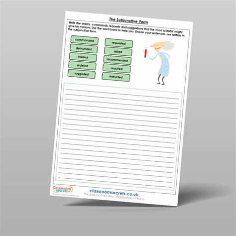 Year 6 Using Subjunctive Form Application Resource Classroom Secrets