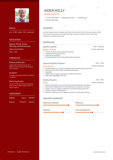 Quality Inspector Resume Examples Guide For Layout Skills Keywords Job Description