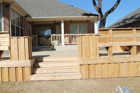 Whitehead Renovations Elevated Cedar Deck Diagonal To Center