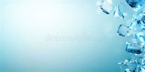 Floating Ice Cubes Against Light Blue Background Stock Illustration Illustration Of Blue
