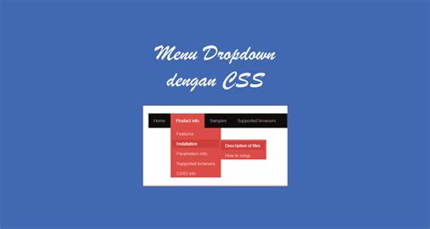 Cara Membuat Menu Dropdown Dengan Css Di Blog
