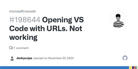 Opening Vs Code With Urls Not Working · Issue 198644 · Microsoft