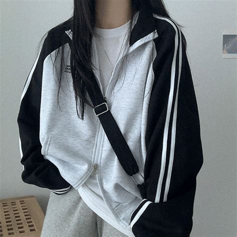 [기모집업 아방핏] 꾸안꾸 92 트랙 나그랑 투웨이 아노락 집업 4color 에이블리