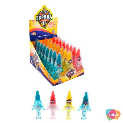Pirulito Espada Flash Com Led Sabores Sortidos Pirulito Espada Flash Com Led Rica Festas