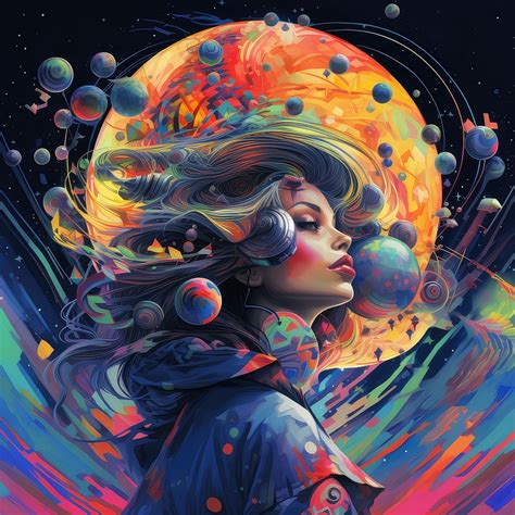Download Woman Colourful Psychedelic Royalty Free Stock Illustration