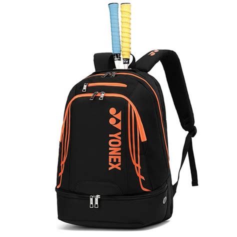 남자를위한 독립적 인 구두 구획을 가진 2 개의 배드민턴 라켓을위한 새로운 본래 Yonex 책가방 방수 스포츠 부대