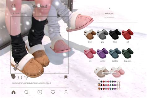 Nini Planet Mozzi Ugg Planet29 Shoes Collection Sims 4 Ugg Slippers