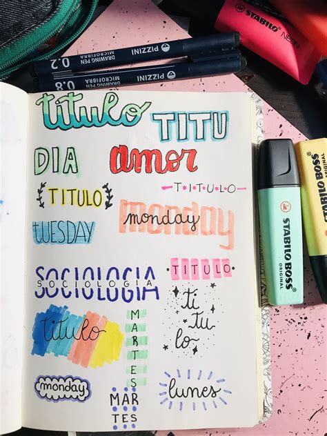 Lettering Title Pastelpencils Pretty Apuntes School Book