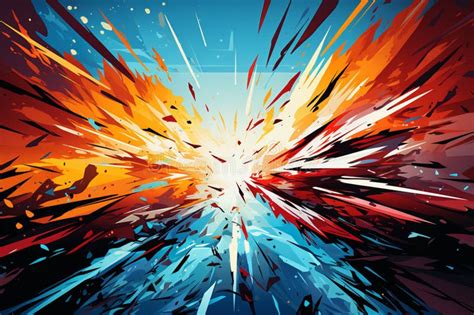 Vibrant Comic Arrows Abstract Speed Movement In Flat Vector Style Stock