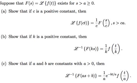 Suppose That F S L {f T } Exists For S A 0